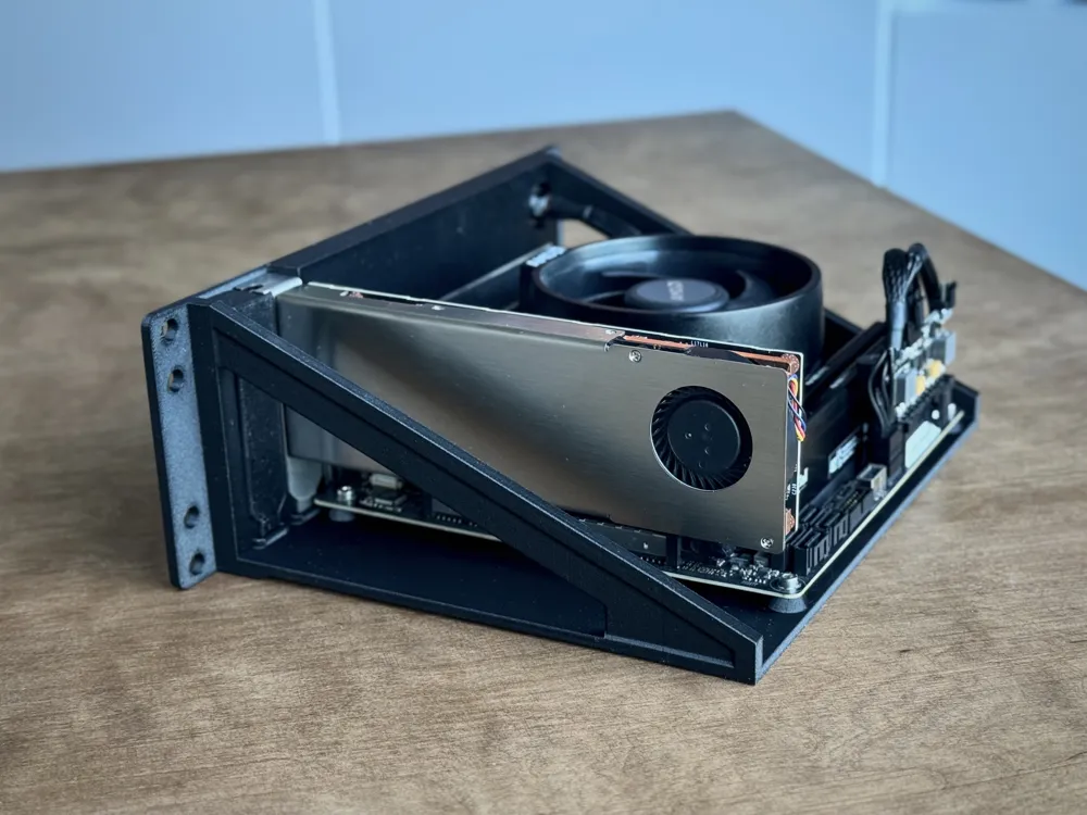 2U mini ITX motherboard 10"rack panel with PCIe - MakerWorld 3D Model ...