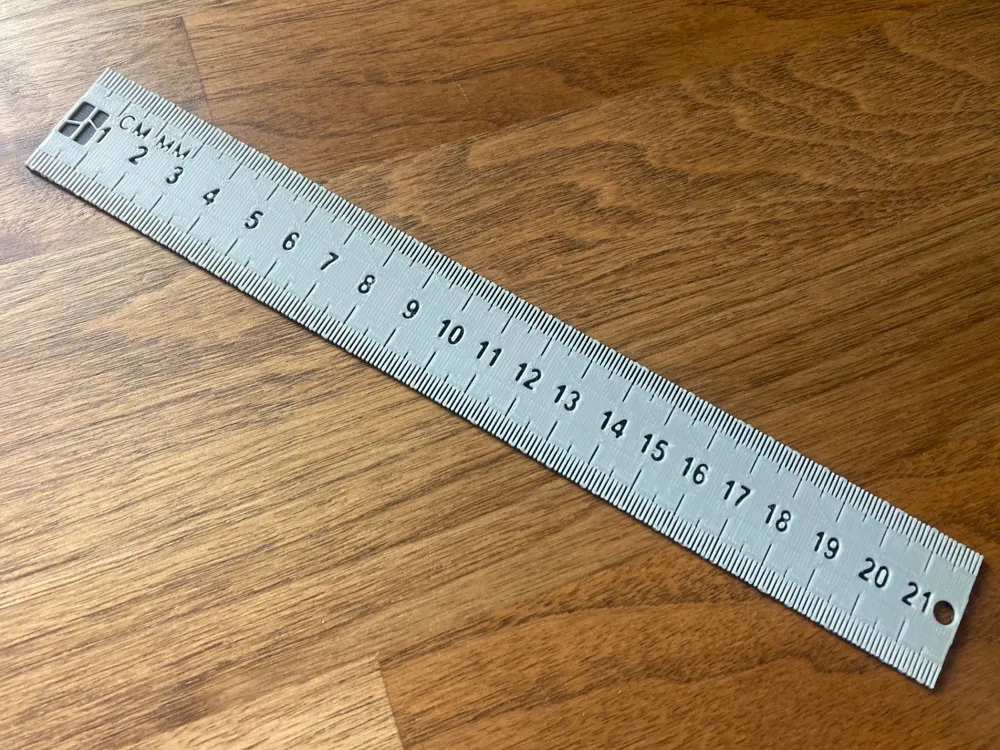 220mm Long Metric Ruler For A1 Mini and Larger Bed Size by 3D Print ...