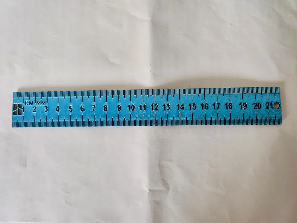 220mm Long Metric Ruler For A1 Mini and Larger Bed Size by 3D Print ...