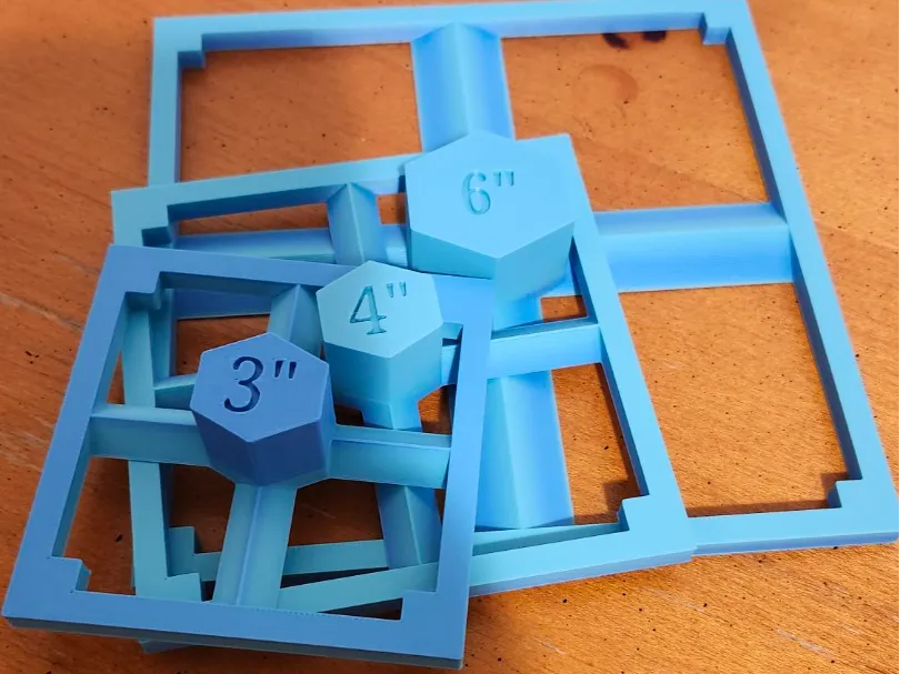 Quilting Template Squares 3" 4" 6" 8" inch - Free 3D Print Model ...