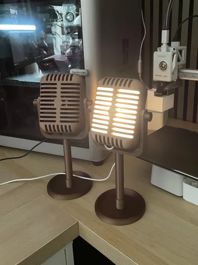 Vintage Microphone Desk Fan, 50s Retro Microphone by Deltaprints ...