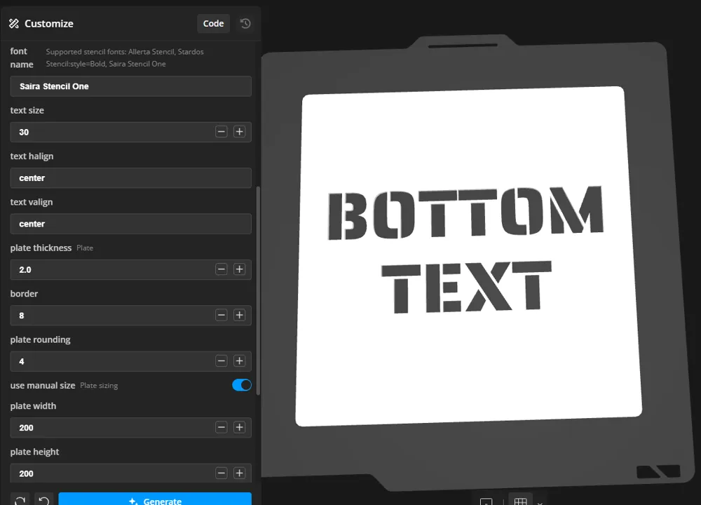 Customizable spray stencil text box - Free 3D Print Model - MakerWorld