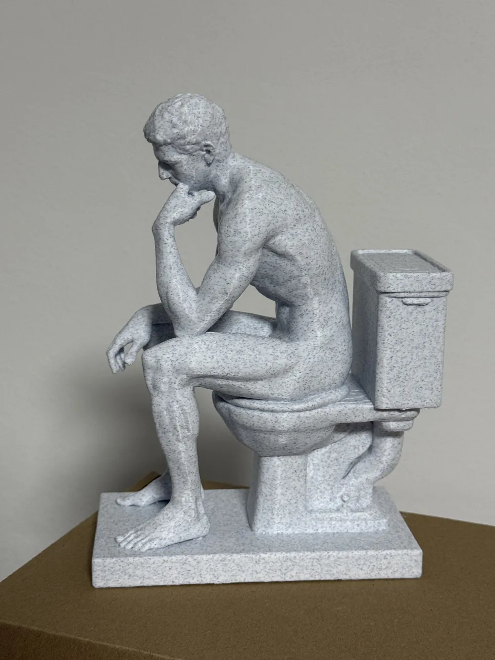 thinker on the toilet - Free 3D Print Model - MakerWorld