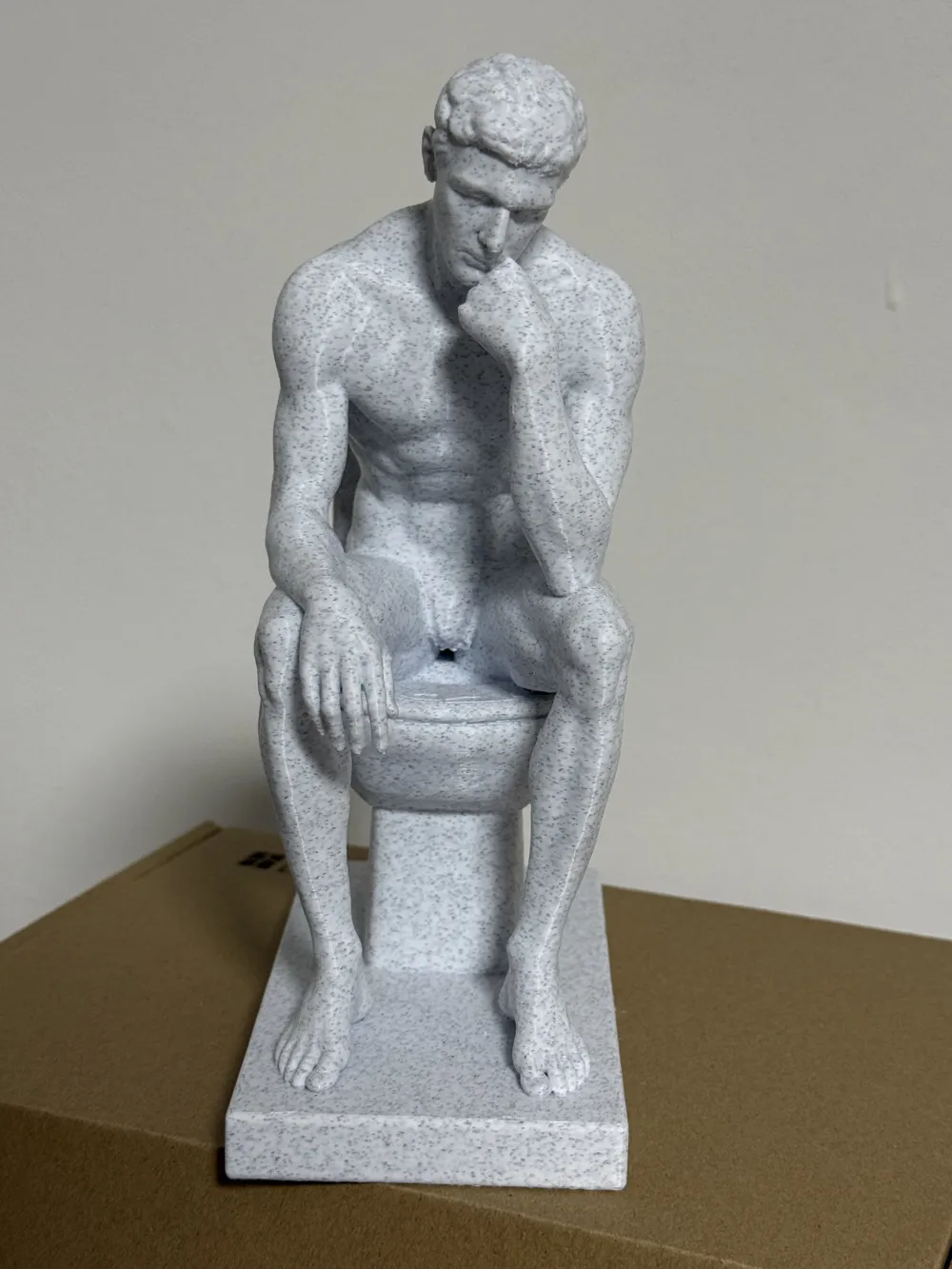 thinker on the toilet - Free 3D Print Model - MakerWorld