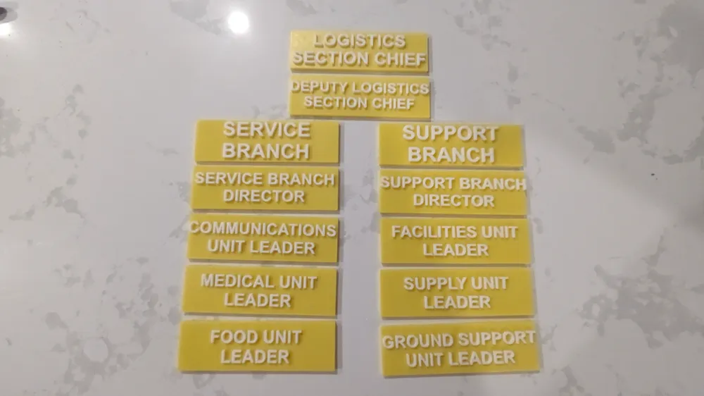Incident Command System Magnetic Position Placards by Simple Solutions ...