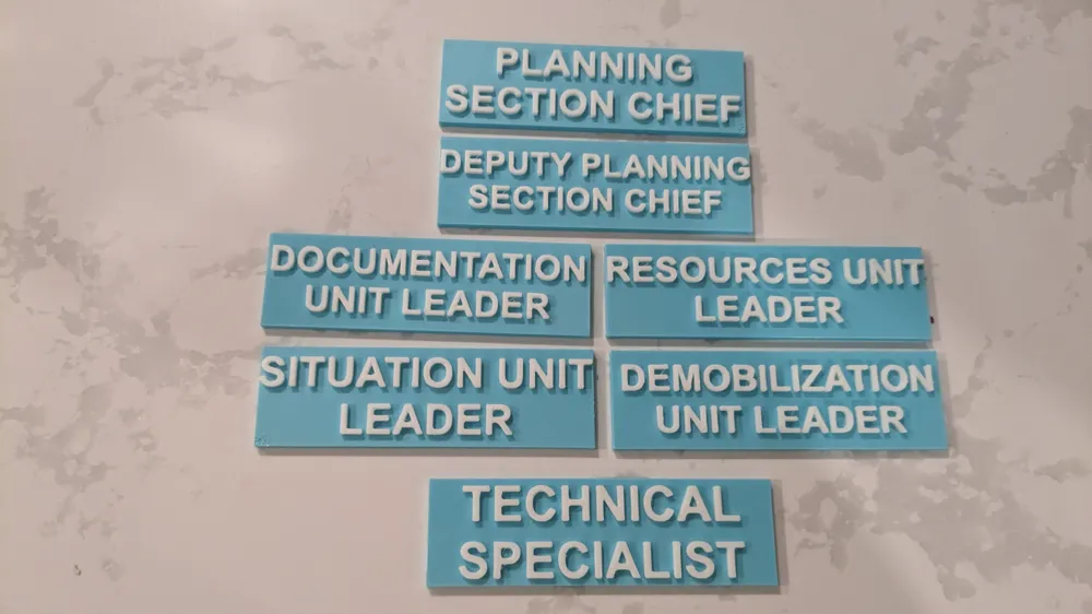 Incident Command System Magnetic Position Placards by Simple Solutions ...