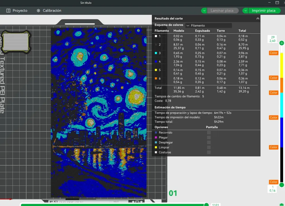 Hueforge - Starry night in NY Van Gogh - Free 3D Print Model - MakerWorld