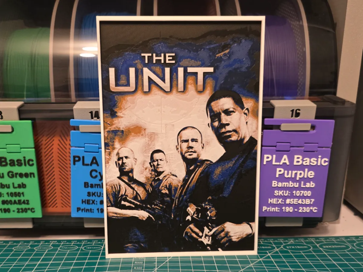 The Unit Series Poster - Hueforge Art - Free 3D Print Model - MakerWorld