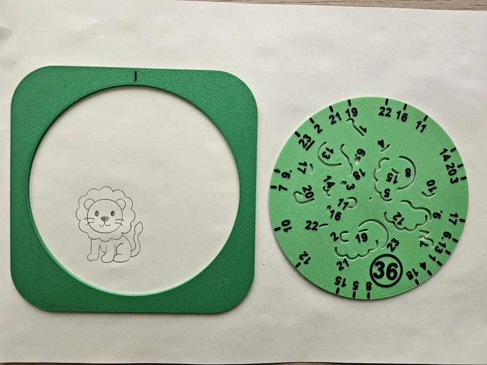 Twist Art 36 Lion - Rotary Drawing Stencil - Free 3D Print Model ...