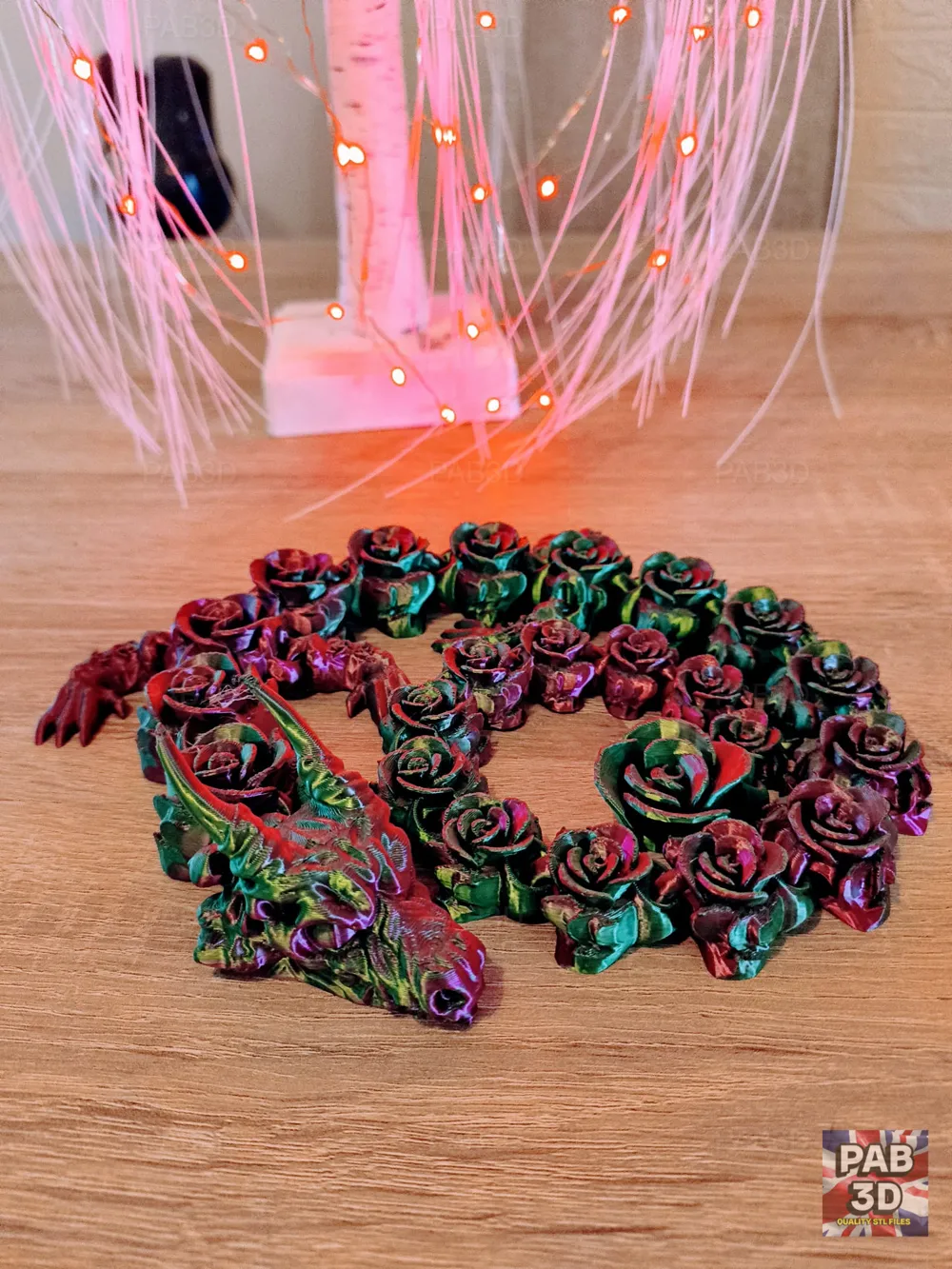 Articulated Flexi Dragon Rose by PAB3D MakerWorld: Download Free 3D Models