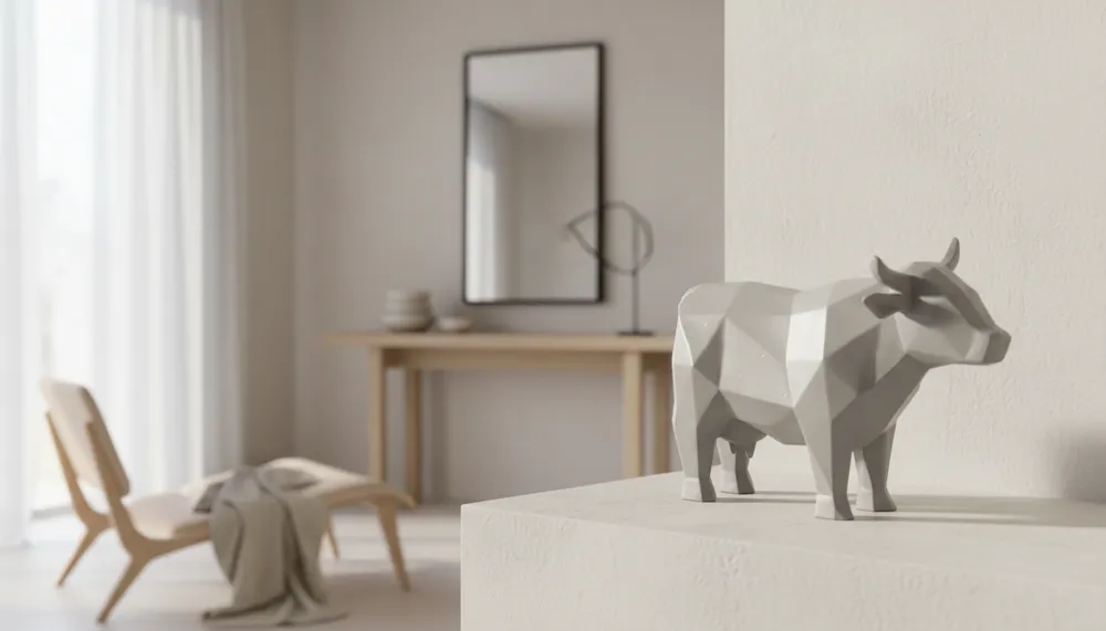 Minimalist Cow Figure - Modern Home Decoration - Free 3D Print Model ...