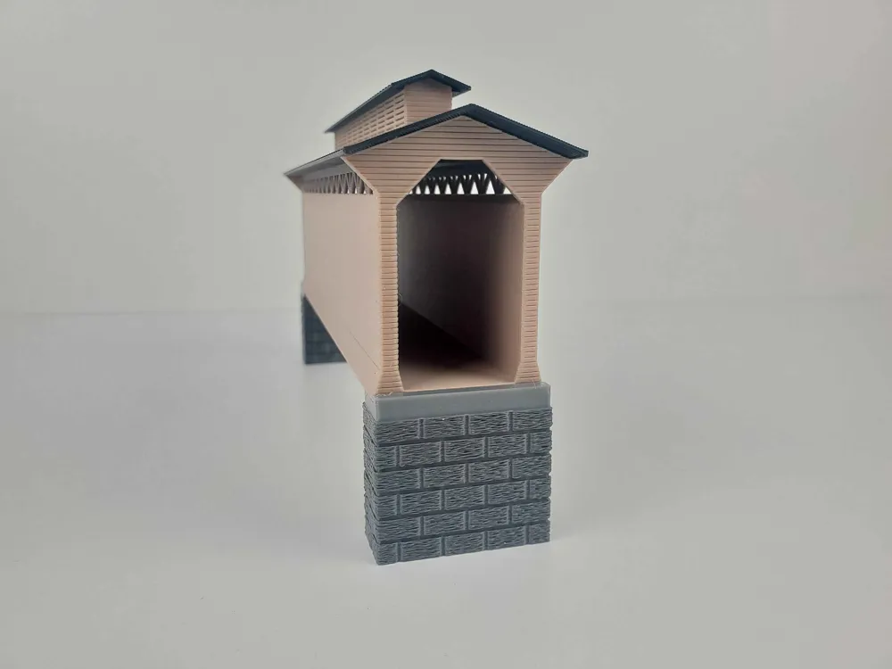1:160 N Scale Covered Model Train Bridge - Free 3D Print Model - MakerWorld