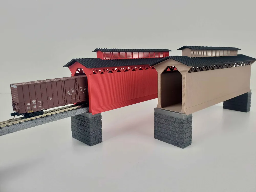 1:160 N Scale Covered Model Train Bridge - Free 3D Print Model - MakerWorld