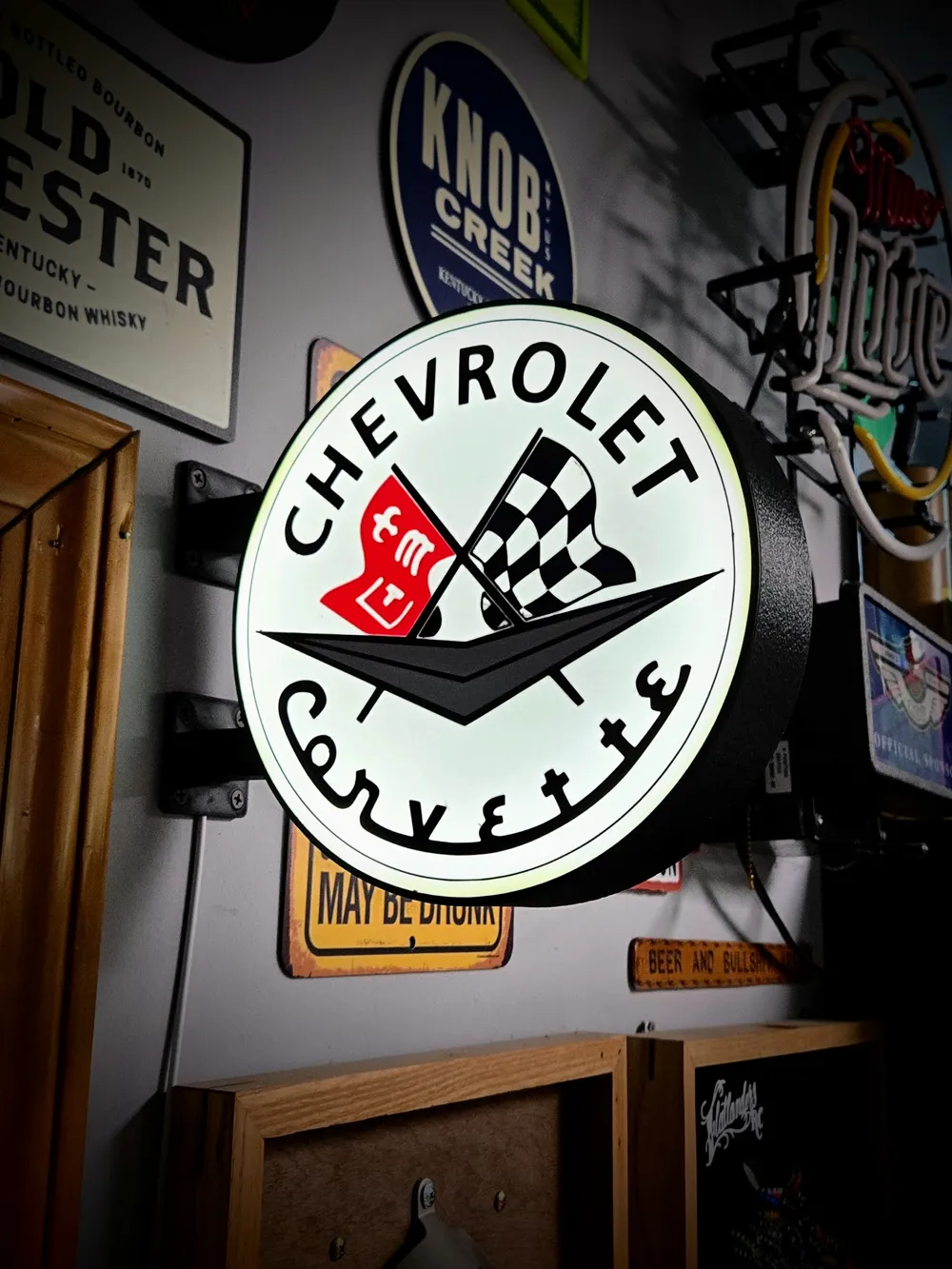 CORVETTE ~ 2-Sided Gas Station Lighted Sign - Free 3D Print Model ...