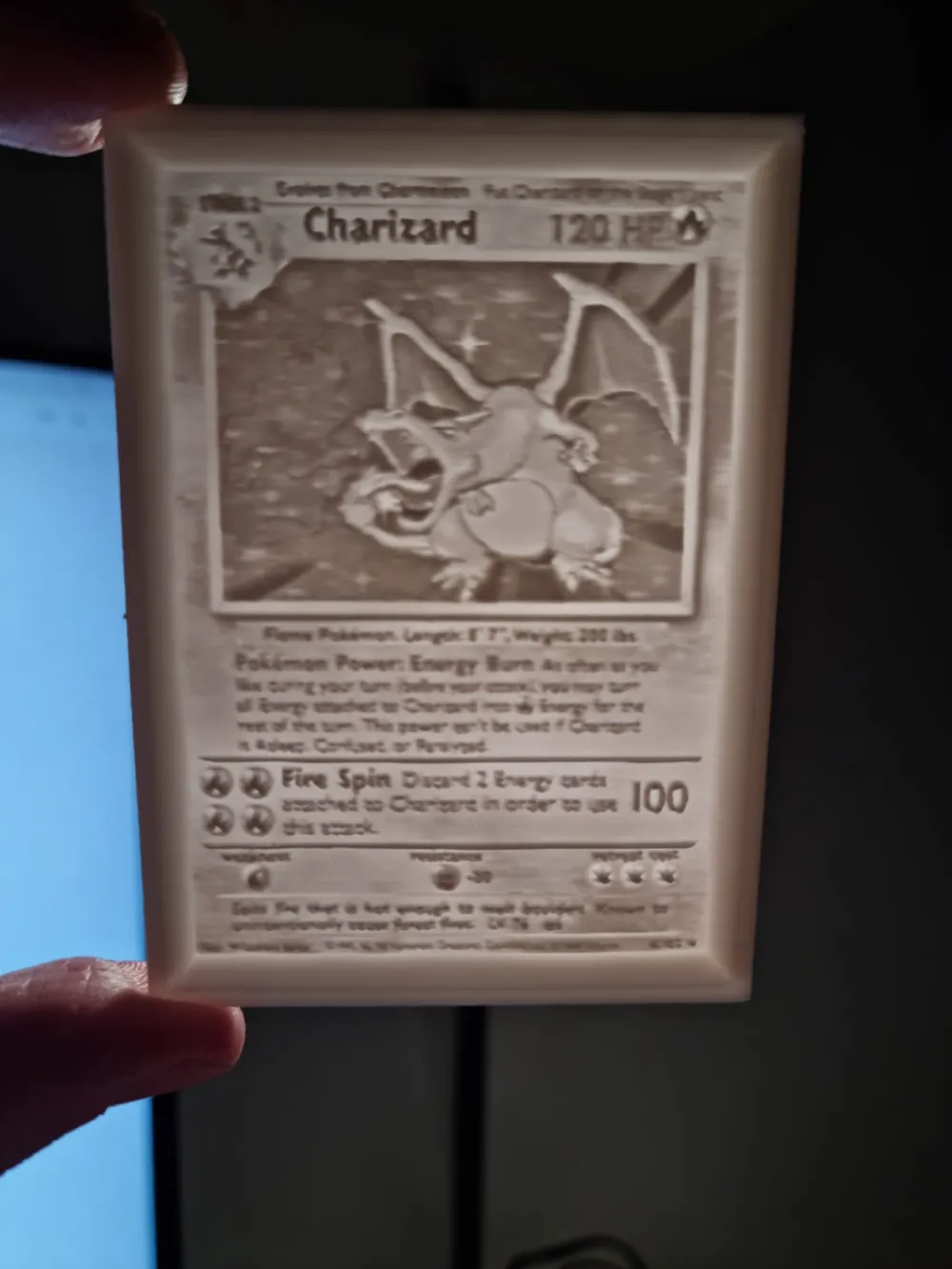 First Edition Charizard Lithophane – 3D Card by VittorioMakerWorld ...