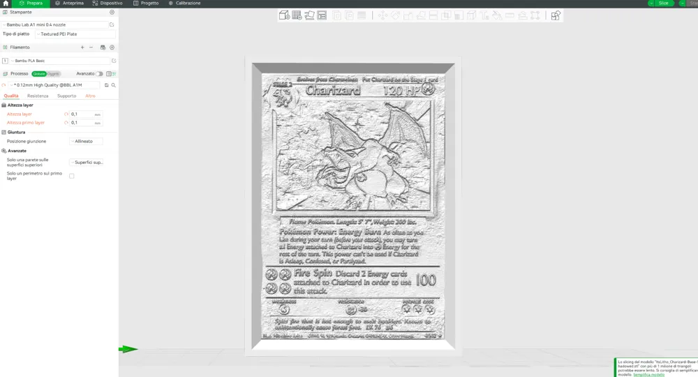 First Edition Charizard Lithophane – 3D Card - Free 3D Print Model ...