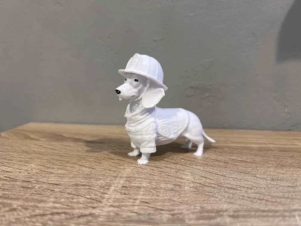 Dackel, Wursthund Feuerwehrmann - Tier – Kostenloses 3D-Druckmodell ...