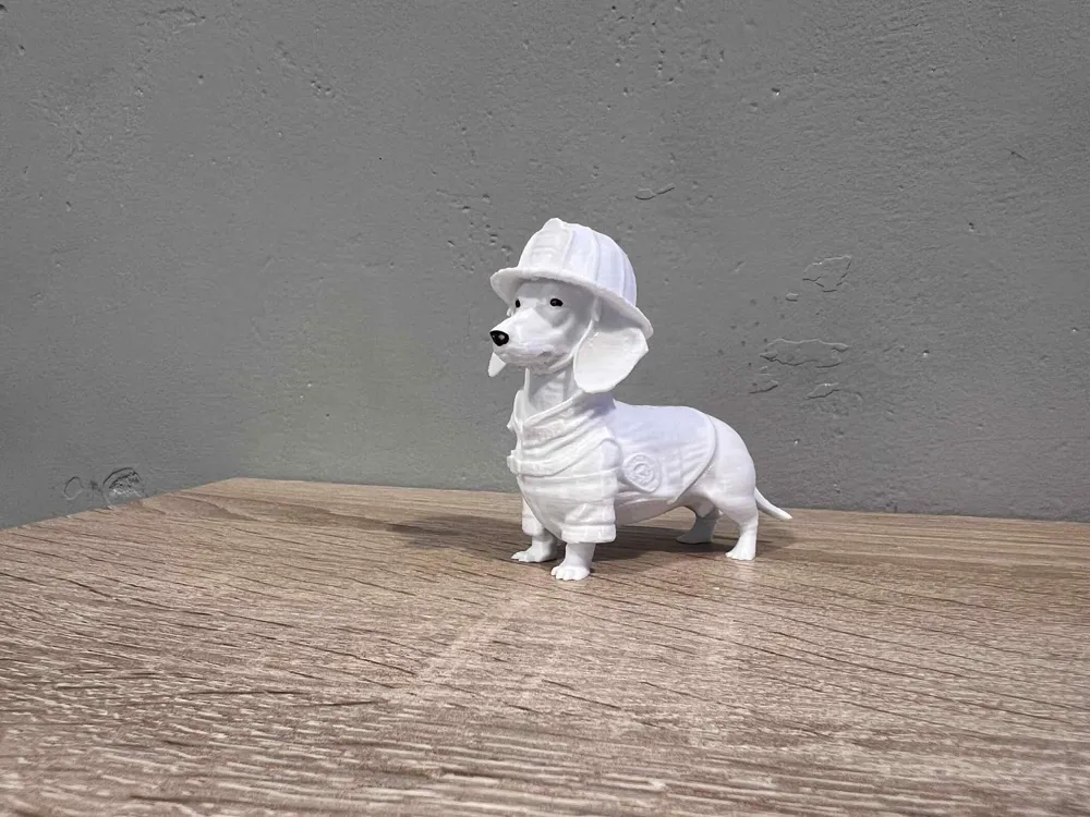 Dackel, Wursthund Feuerwehrmann - Tier – Kostenloses 3D-Druckmodell ...