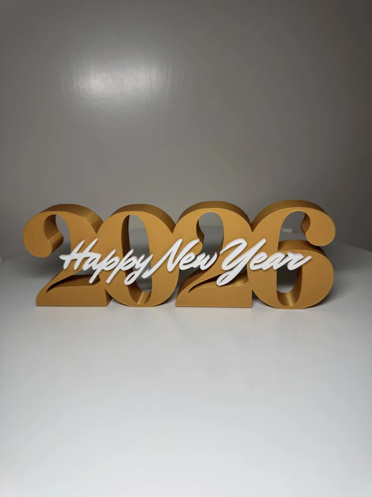 Happy New Year 2026 Decorative Plate by iarema MakerWorld: Download ...