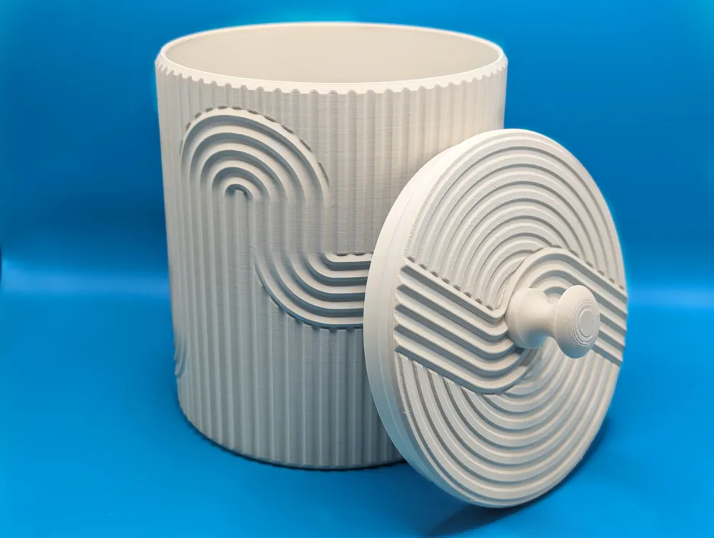 Mid-Century Canister - Free 3D Print Model - MakerWorld