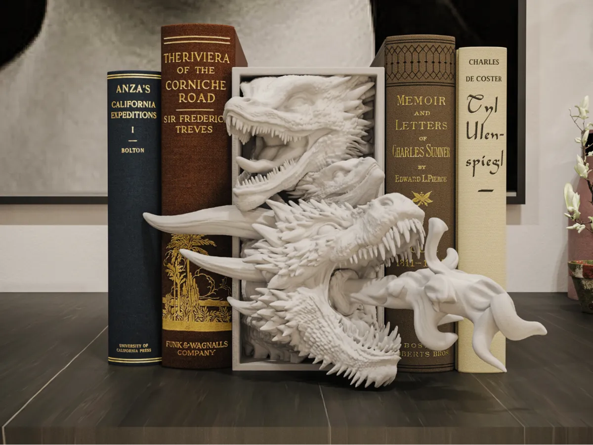 Drogon Book Nook and Wall Mount - Free 3D Print Model - MakerWorld
