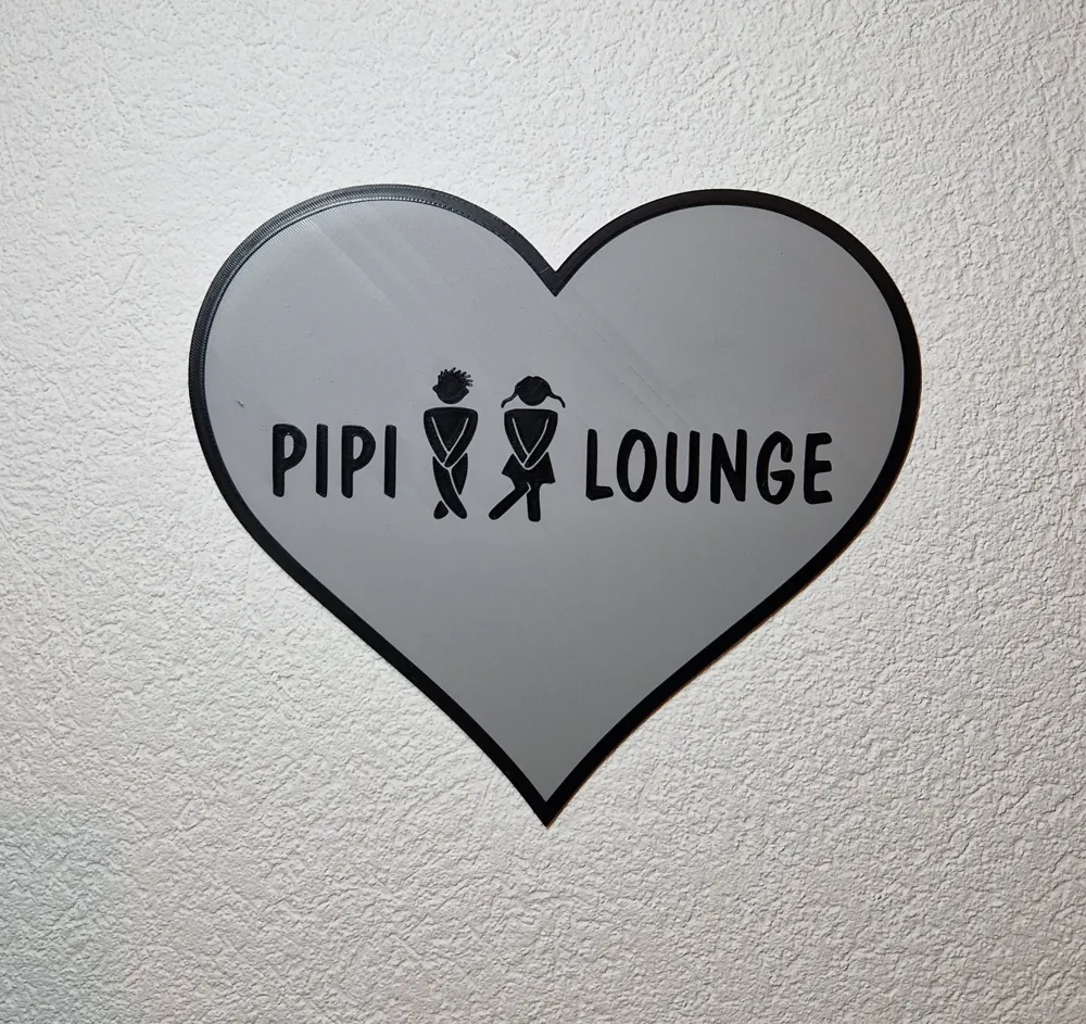 Toilet Sign: Pipi Lounge by palumbus - MakerWorld