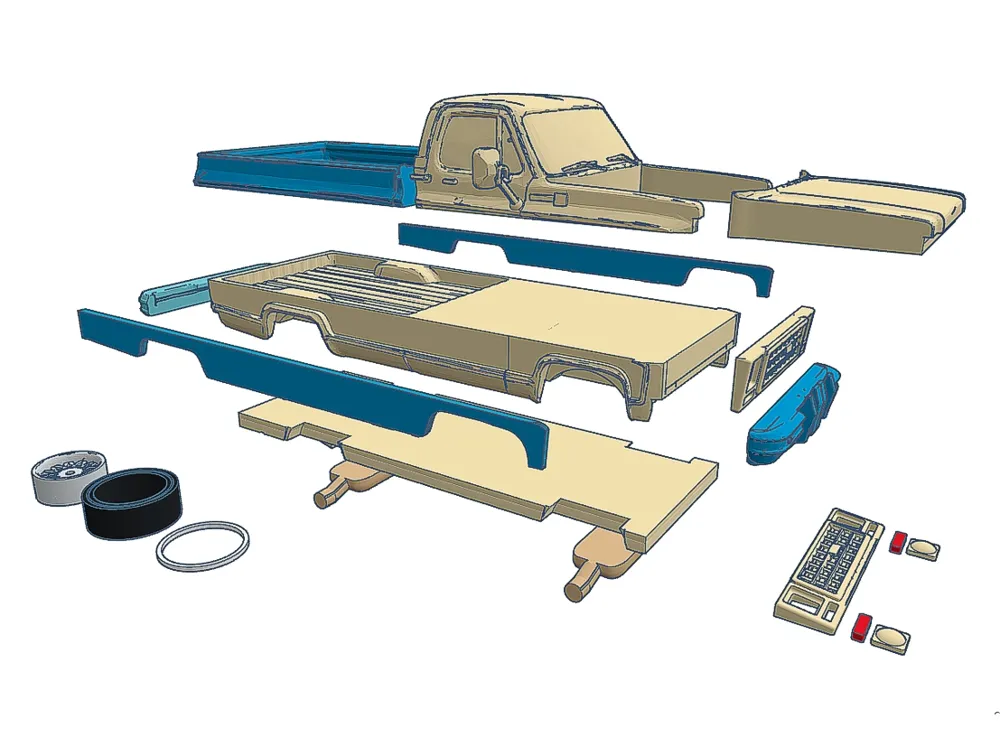 Chevrolet k20 1979 / multiparts - Free 3D Print Model - MakerWorld