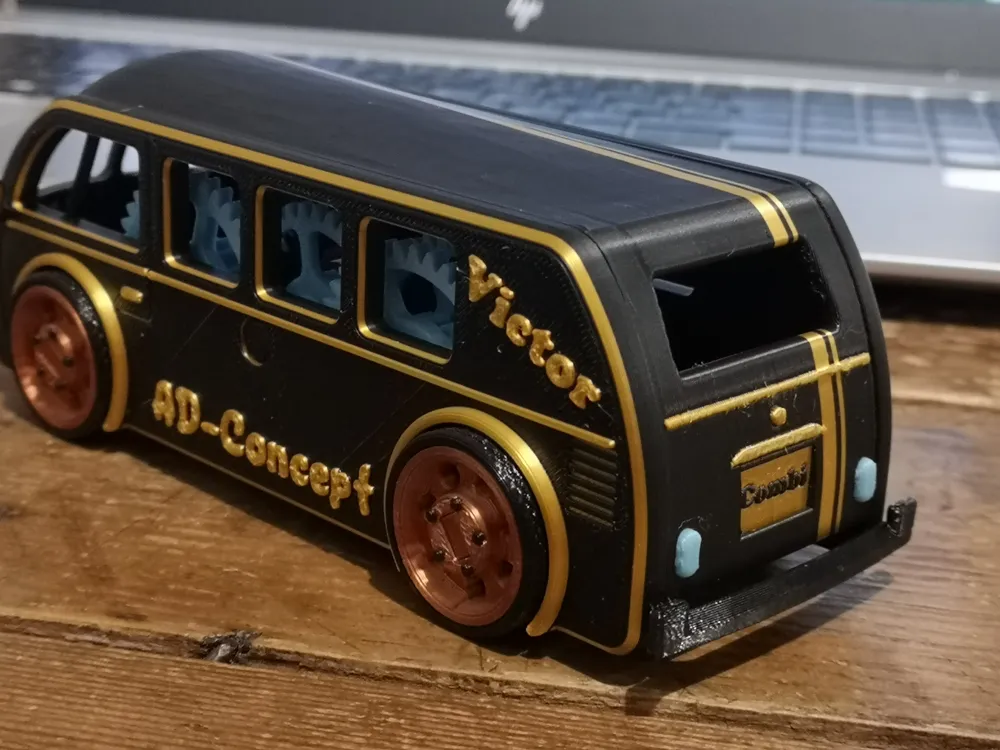 VW Combi van - Spring-powered Car - Mini Bus by AD-Concept MakerWorld ...
