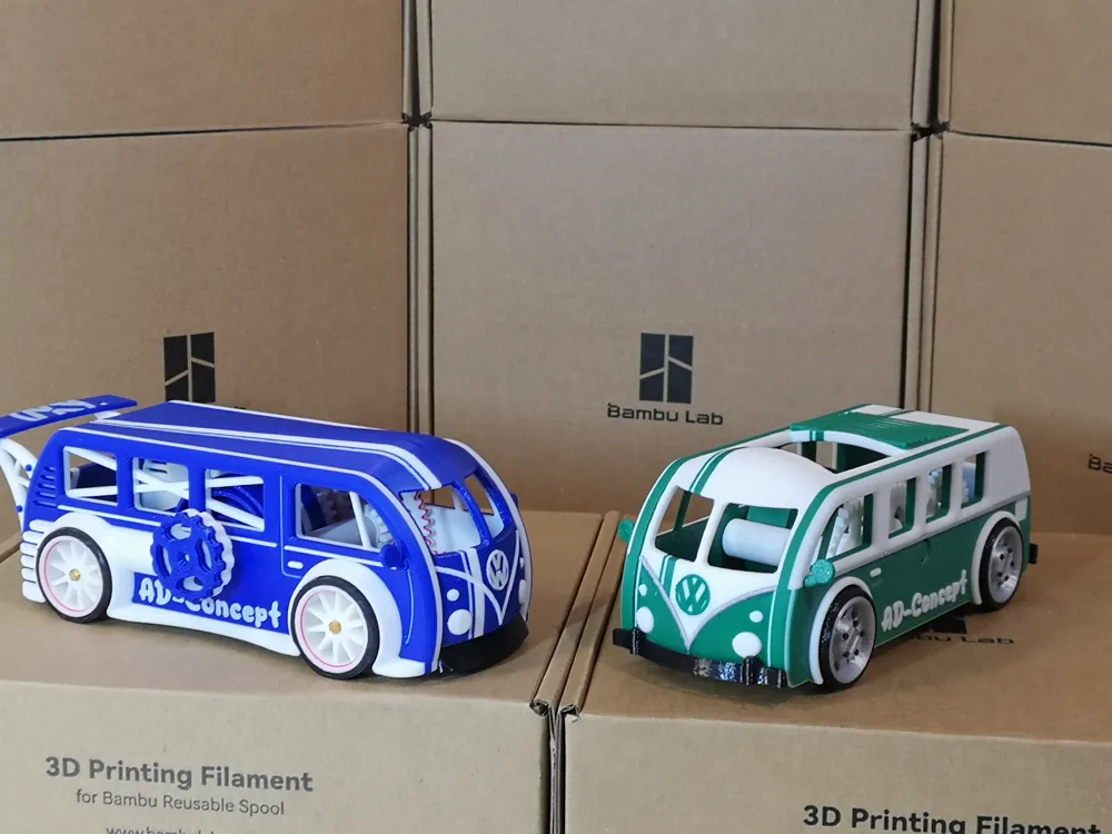 VW Combi van - Spring-powered Car - Mini Bus by AD-Concept MakerWorld ...