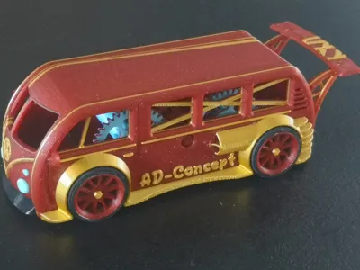 VW Combi van - Spring-powered Car - Mini Bus by AD-Concept MakerWorld ...
