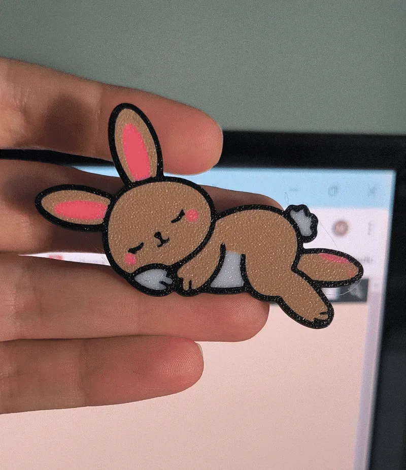 Sleeping Bunny Monitor Topper by marynoster - MakerWorld