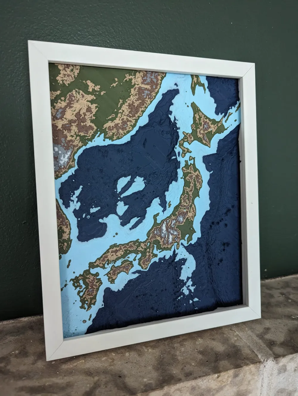 Topographic Map of Japan - with Bathymetry - Free 3D Print Model ...