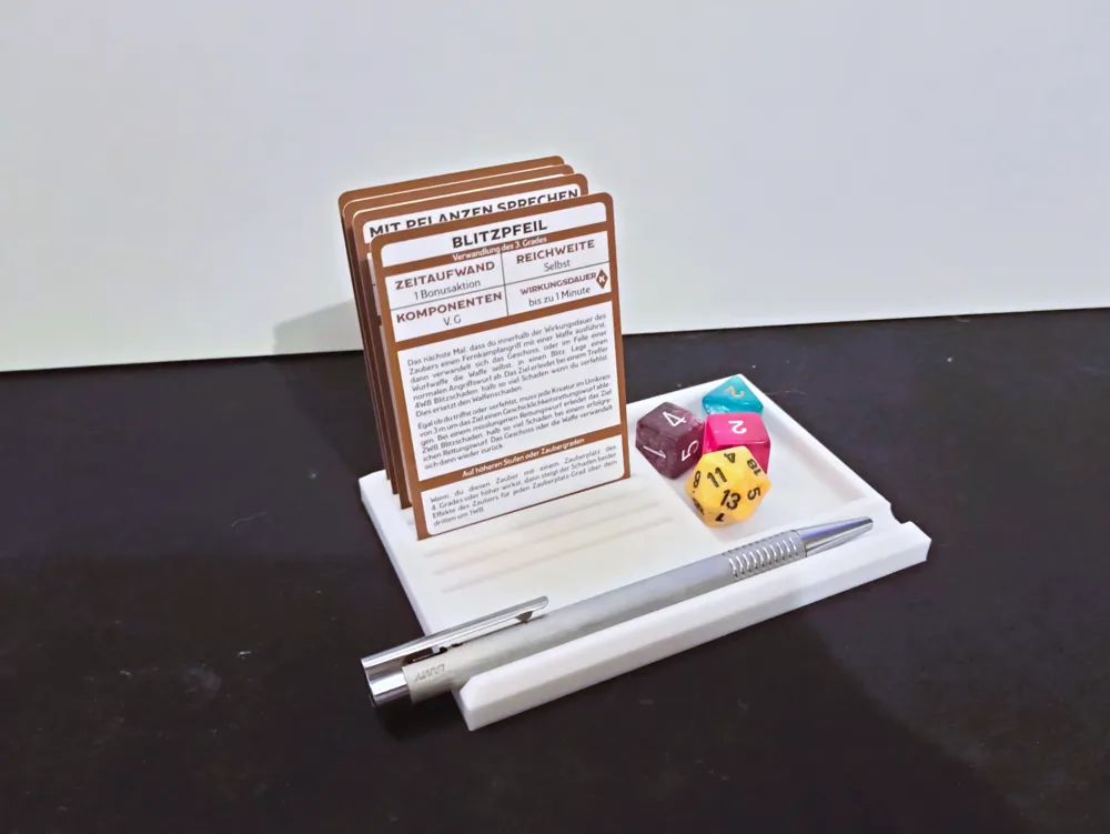 RPG Tray for cards, Dice, pen & Tokens eg. DND&DSA by Pineapple3d ...