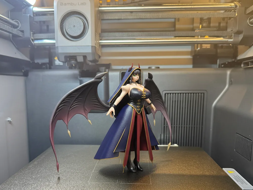 Busty Demon Girl - Free 3D Print Model - MakerWorld