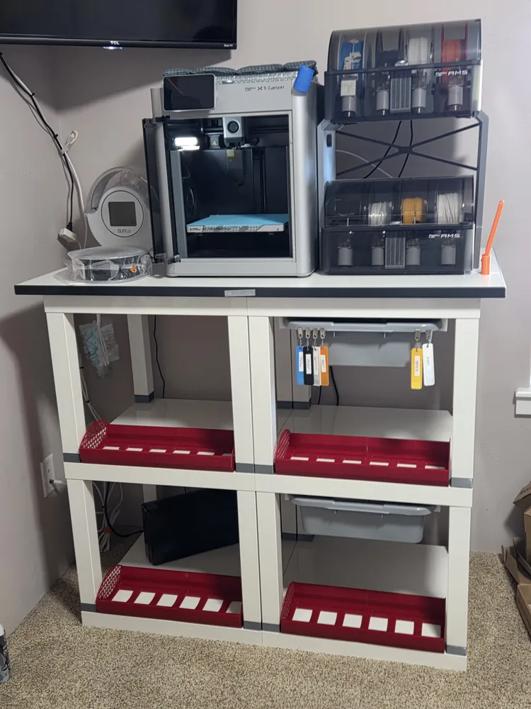 Filament Spool Rack, Fit To Ikea Lack Tables by kabendesign MakerWorld ...