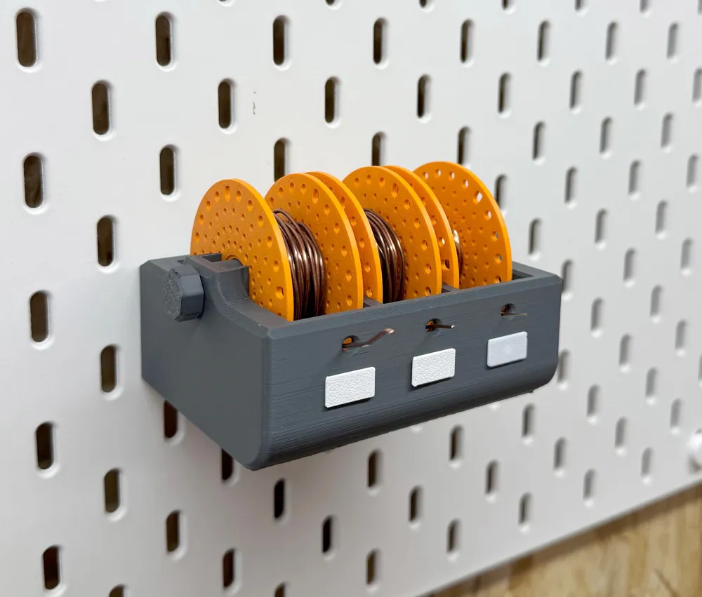 Wire spools dispenser-holder (Skadis available) - Free 3D Print Model ...