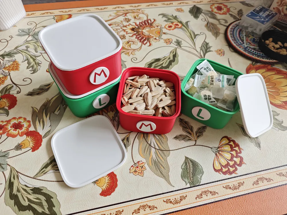 Modular Stackable Box Mario & Luigi Box Family Collection Snack Box ...