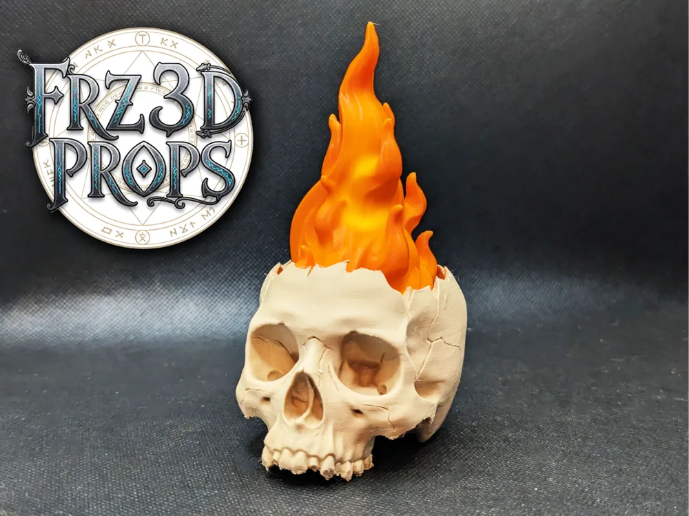 Skull torch - Free 3D Print Model - MakerWorld