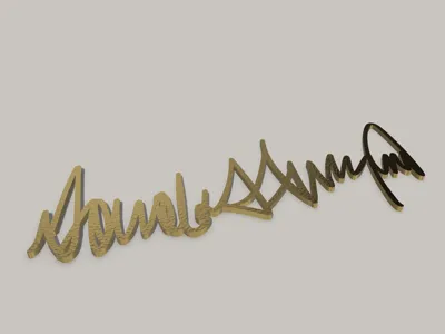 Donald Trump Signature by Cpt.Balu MakerWorld: Download Free 3D Models
