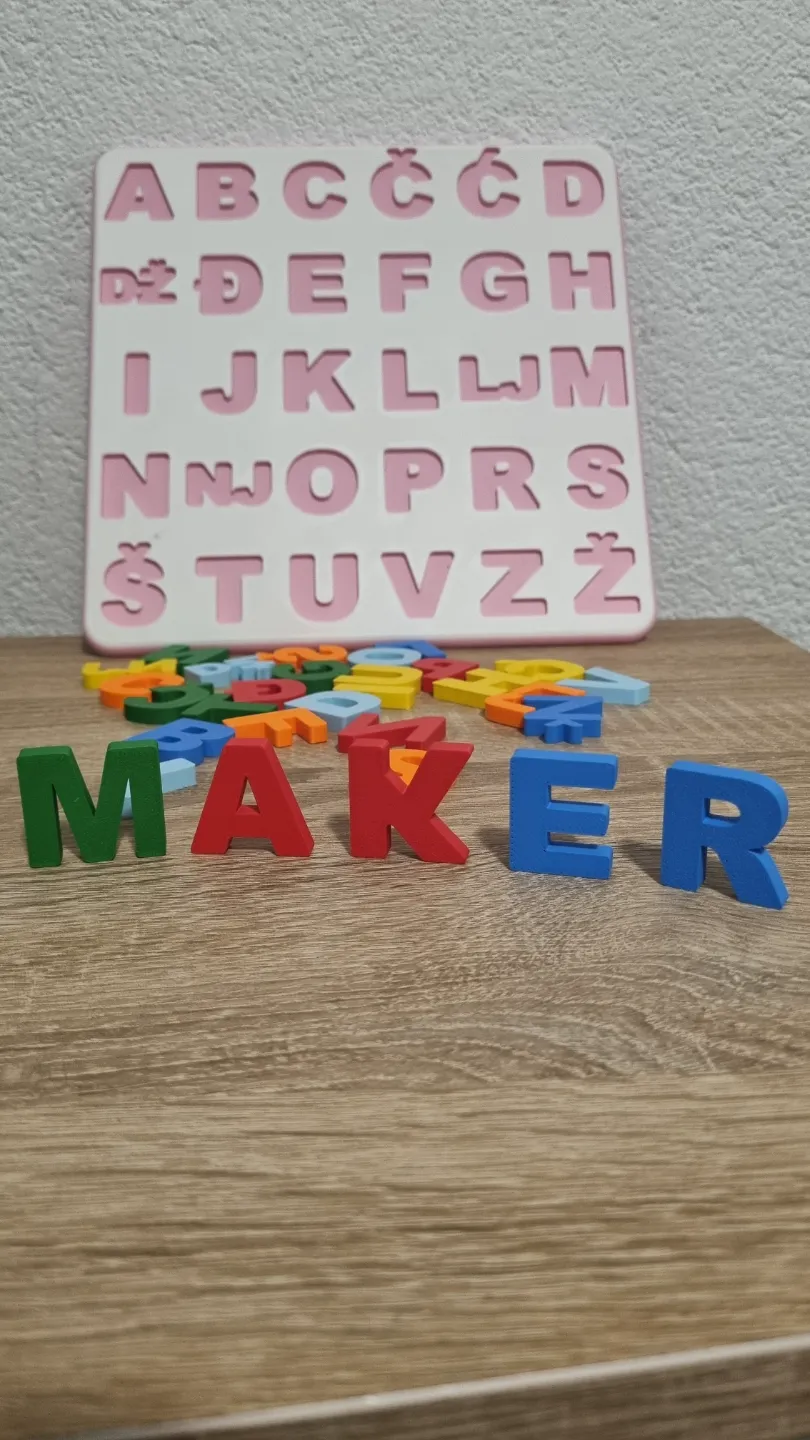 Croatian Alphabet (Hrvatska abeceda) by Mk_90 - MakerWorld