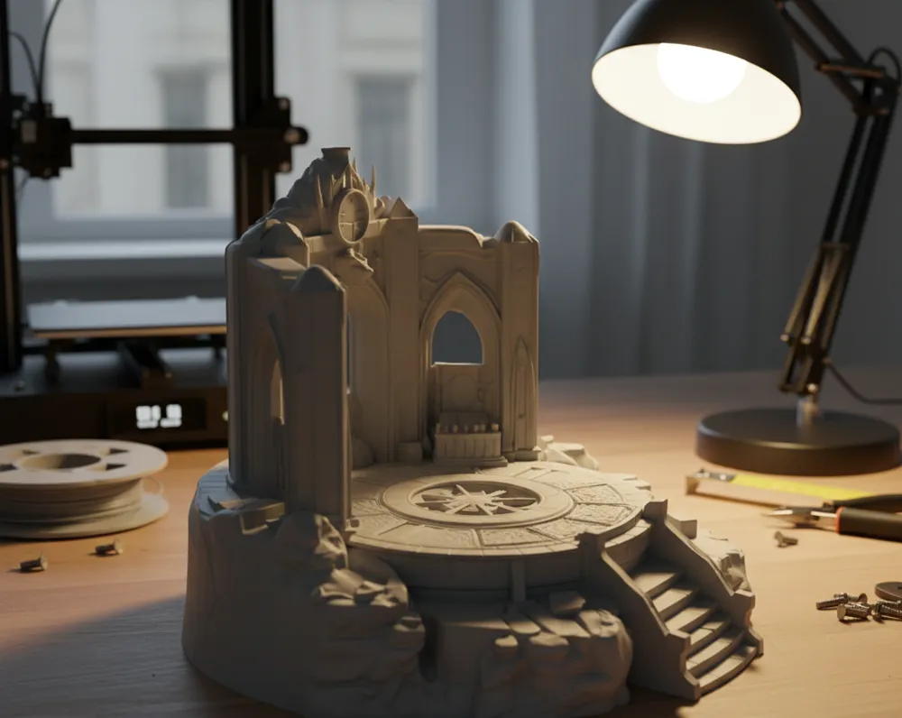 Ancient Ruined Shrine - Fantasy Tabletop Scenery - Free 3D Print Model ...