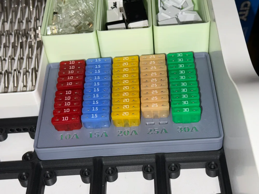 Gridfinity ATO Fuse Tray 2 x 3 x 2 Remixed by ub3rdud3 - MakerWorld