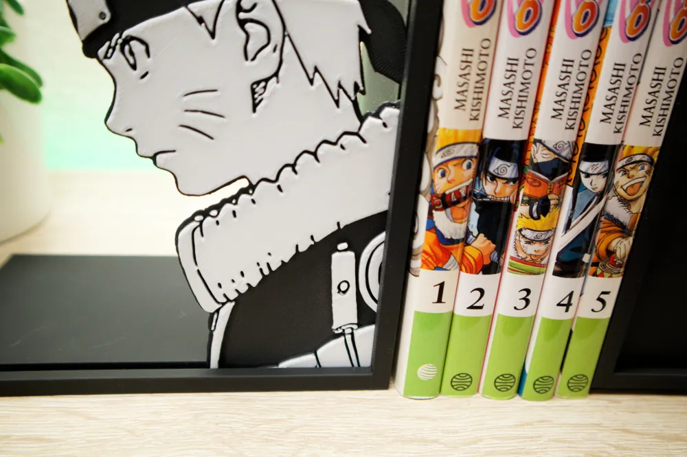 Bookend of Naruto Uzumaki and Sasuke (2 units) by 3D Manga Panels ...