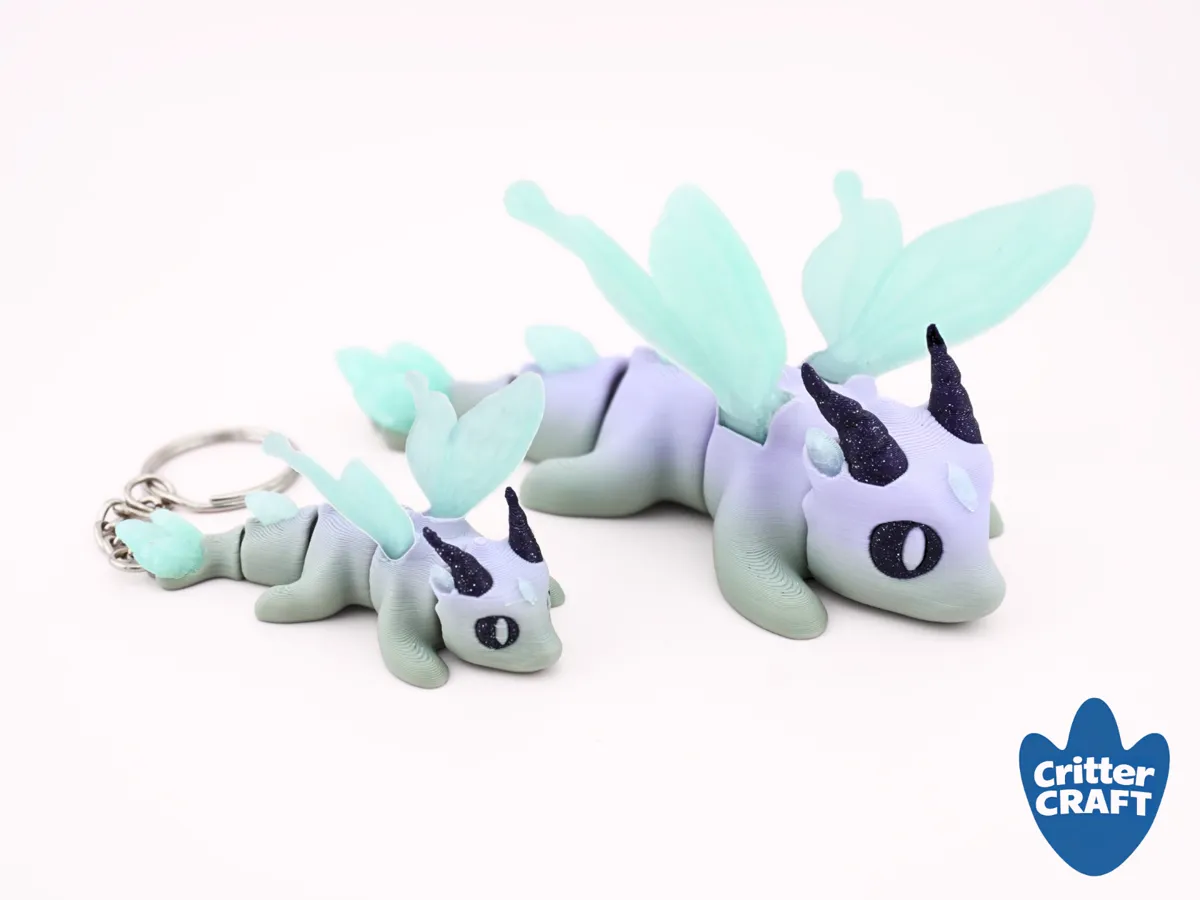 Mini Flexi Fairy Dragon - Articulated Fidget Toy - Free 3D Print Model ...