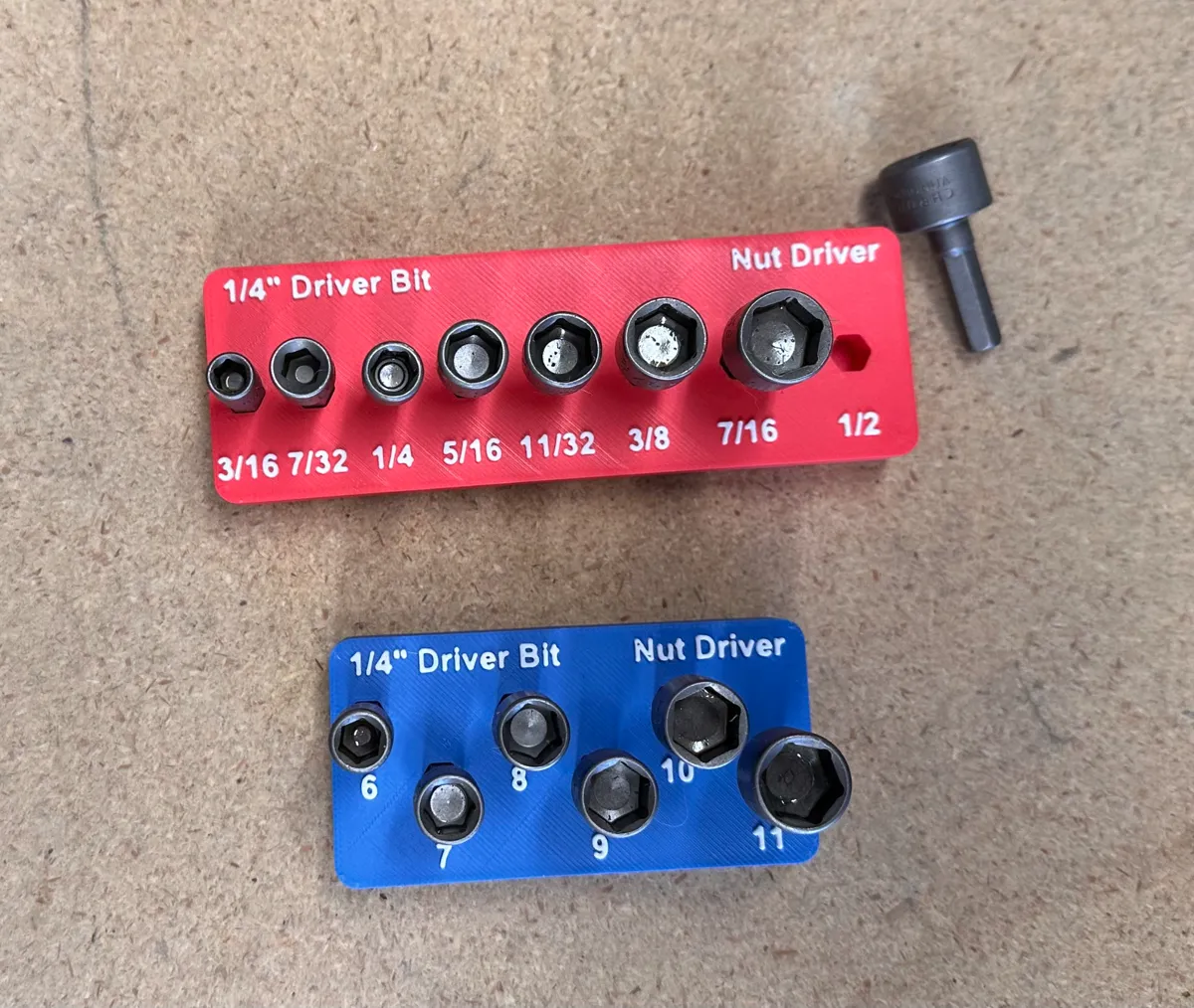Gridfinity Nut Driver - SAE & Metric 1/4" Bit - Free 3D Print Model ...