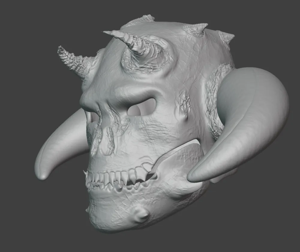wearable demon mask by JDprintable MakerWorld: Download Free 3D Models