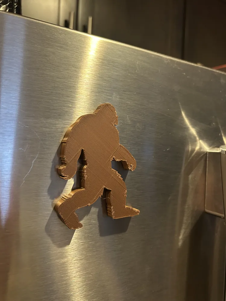 Bigfoot Silhouette magnet Sasquatch - Free 3D Print Model - MakerWorld