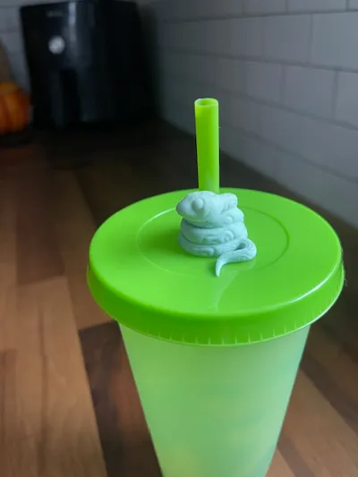 3 Different Snake Straw/Tumbler Toppers by Cutesy Creations MakerWorld ...