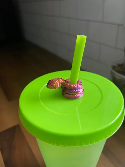 3 Different Snake Straw/Tumbler Toppers - Free 3D Print Model - MakerWorld