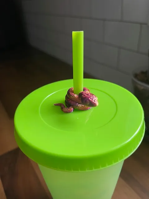 3 Different Snake Straw/Tumbler Toppers - Free 3D Print Model - MakerWorld